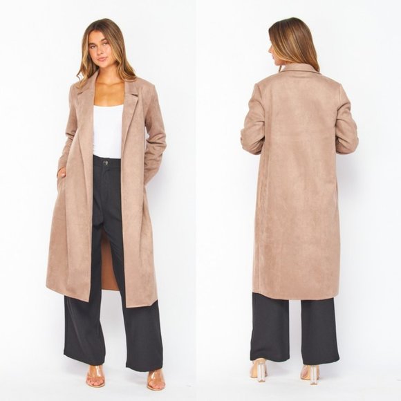 Love Poem | Jackets & Coats | Open Front Long Sleeve Side Pockets Lapel ...